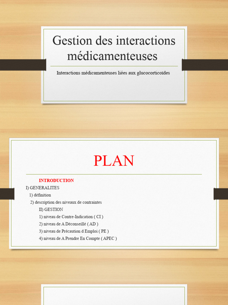 Gestion Des Interactions Médicamenteuses | PDF