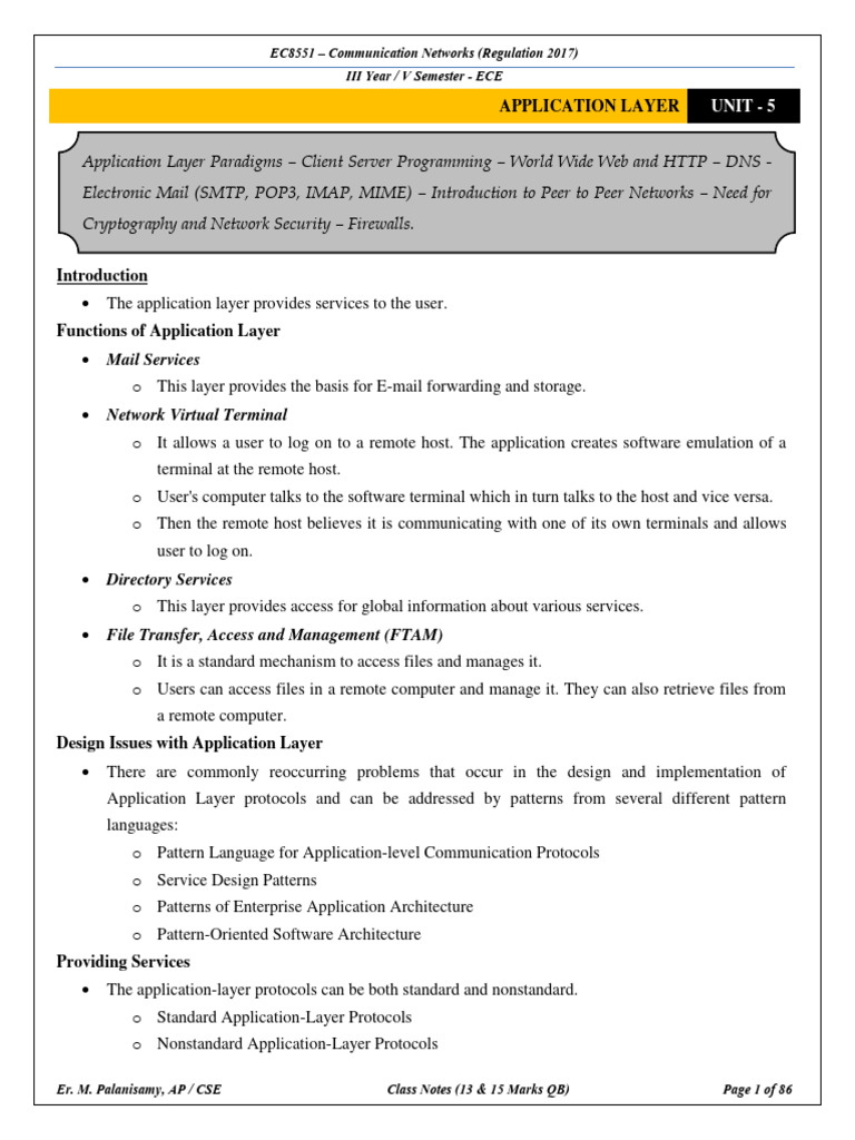 CN (III YEAR) UNIT V (39 C X 86 P) | PDF | World Wide Web | Internet & Web