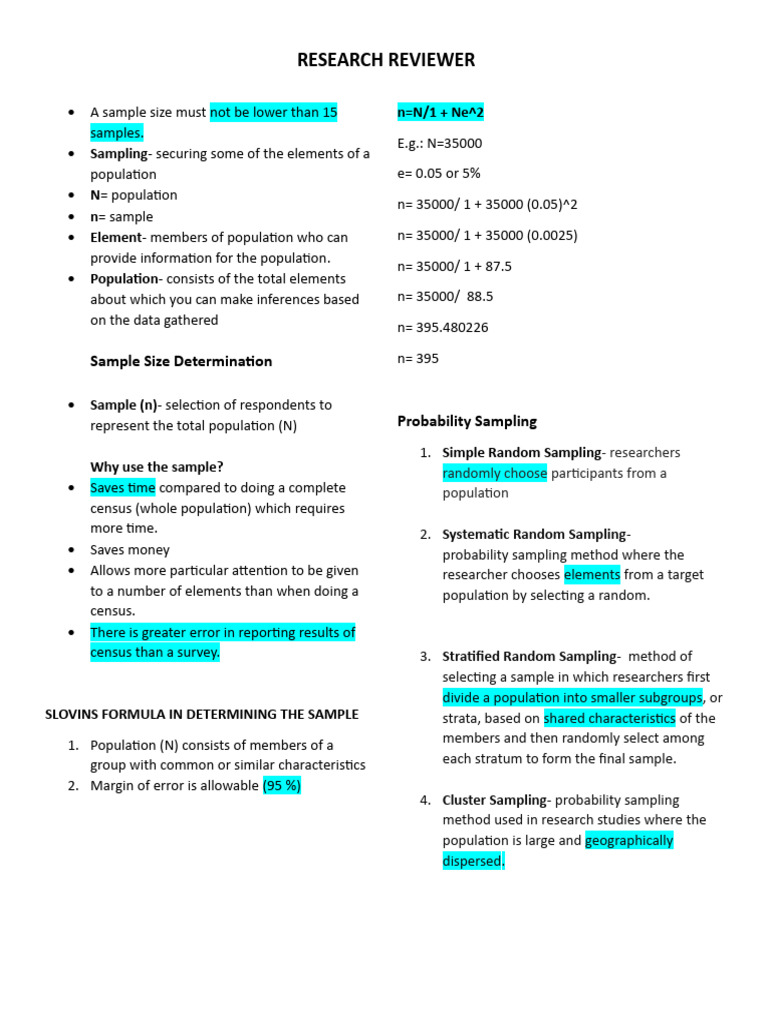 Sample Size and Data Analysis Guide | PDF | Sampling (Statistics) | Stratified Sampling