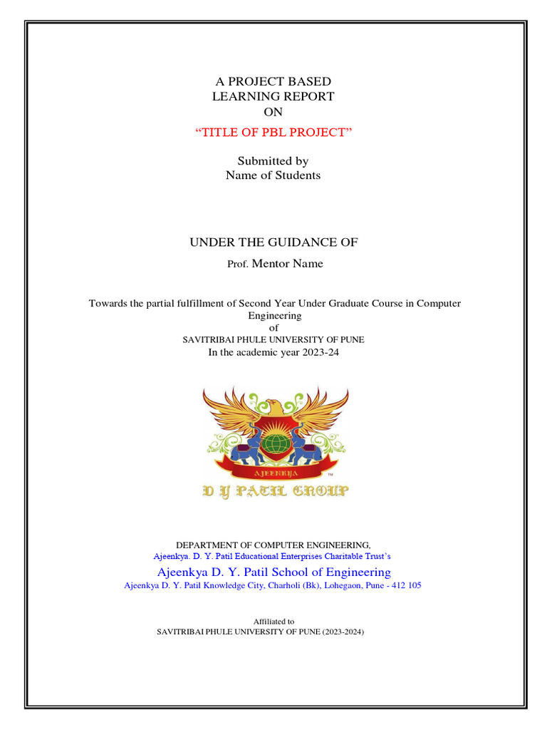 PBL Report: Computer Engineering 2023 | PDF | Cognition | Behavior Modification