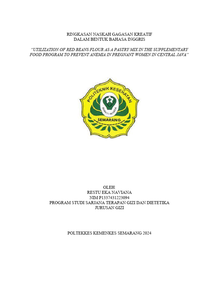 Ringkasan Naskah GK - Restu Eka Naviana STR Gizi Poltekkes Kemenkes Semarang | PDF | Pregnancy ...