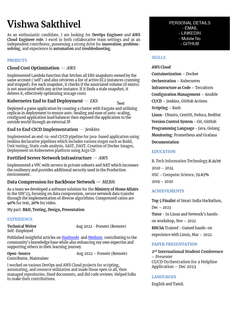 Vishwa Resume | Download Free PDF | Software Engineering | Software Development