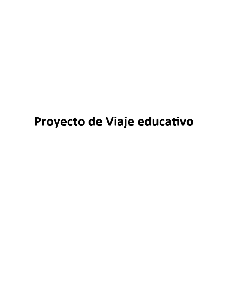 Proyecto de Viaje Educativo Conociendo Mi Provincia | PDF | Realidad ...