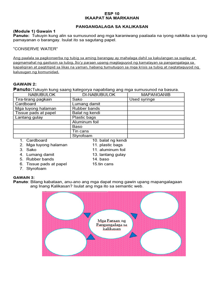 4th Grading Activity Sheets | PDF