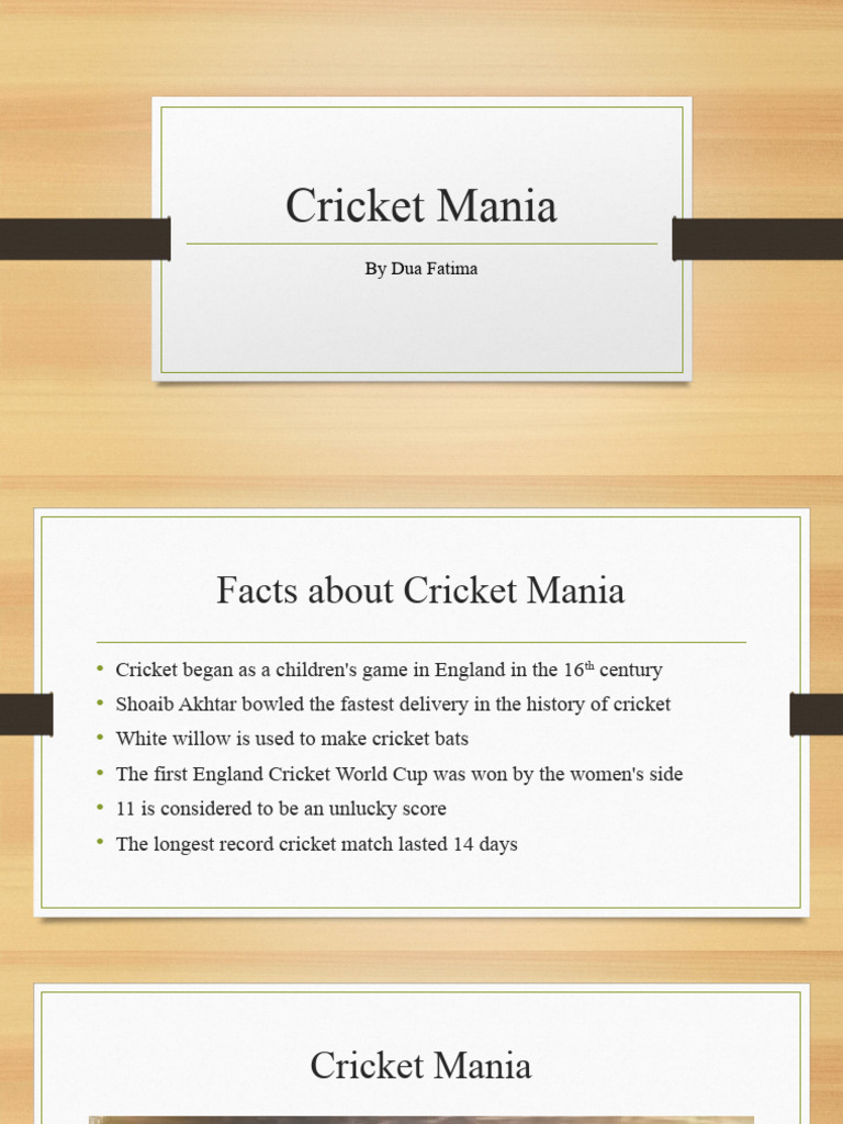 Cricket Mania | PDF