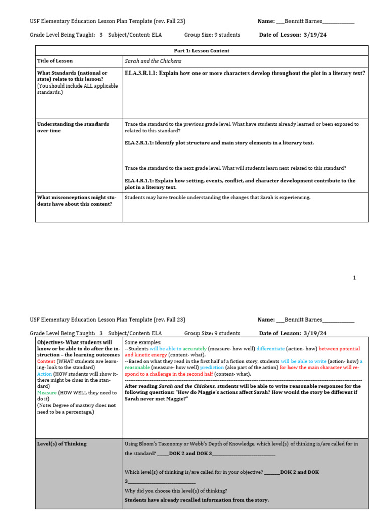 Supervisor Observation 1 Level 2 | PDF | Lesson Plan | Rubric (Academic)