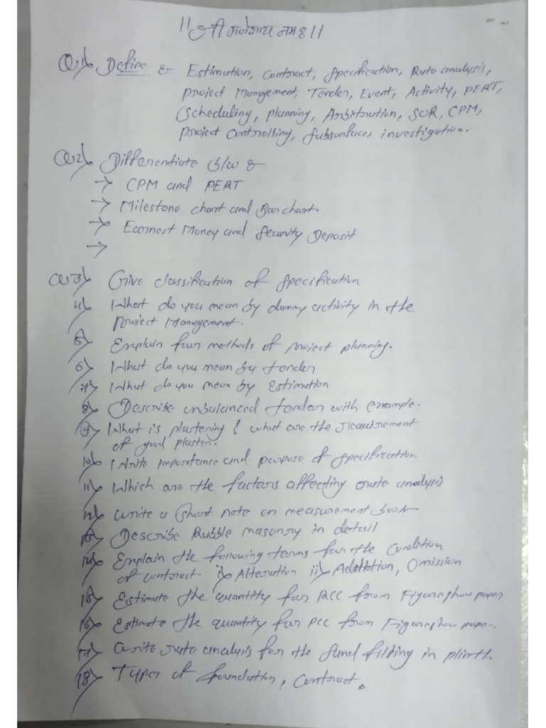 ESPM IMP Questions | PDF