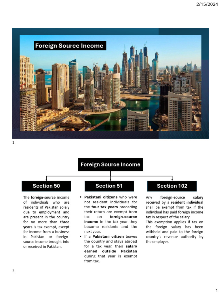 Foreign Source Income 50,51 &102 | PDF | Taxes | Tax Exemption