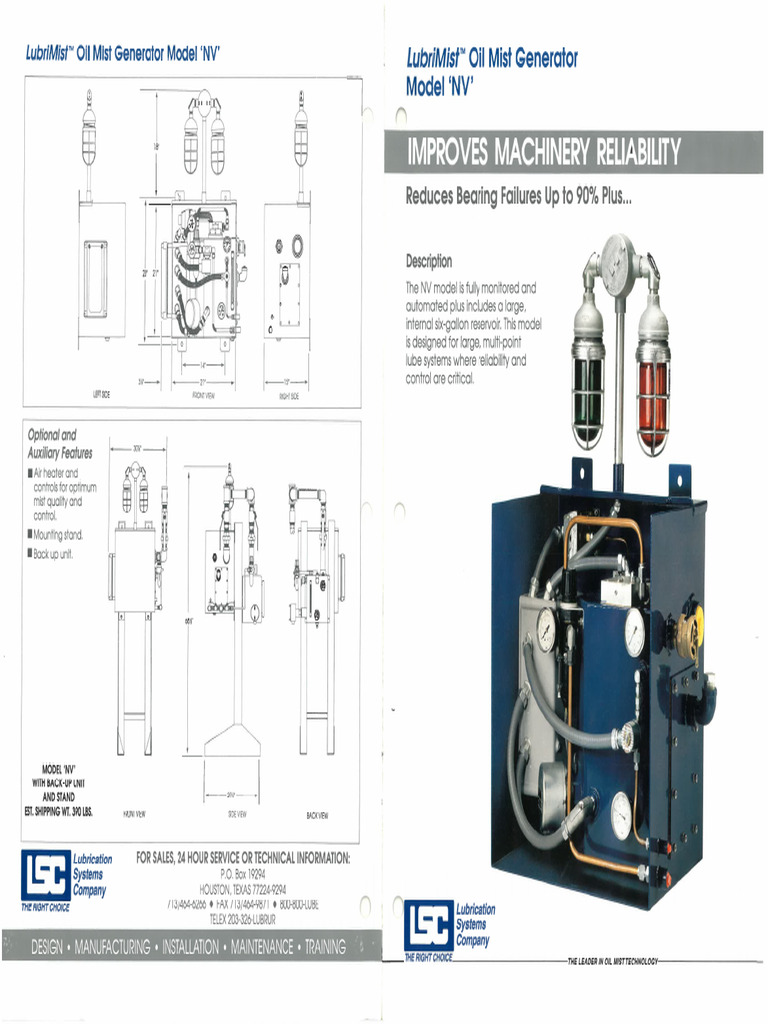 Lubrimist Model NV - Product Overview | PDF