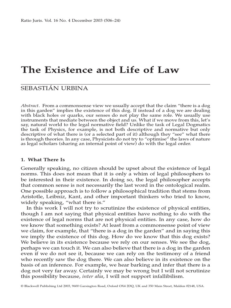 Understanding Legal Existence and Norms | PDF | Existence | Truth