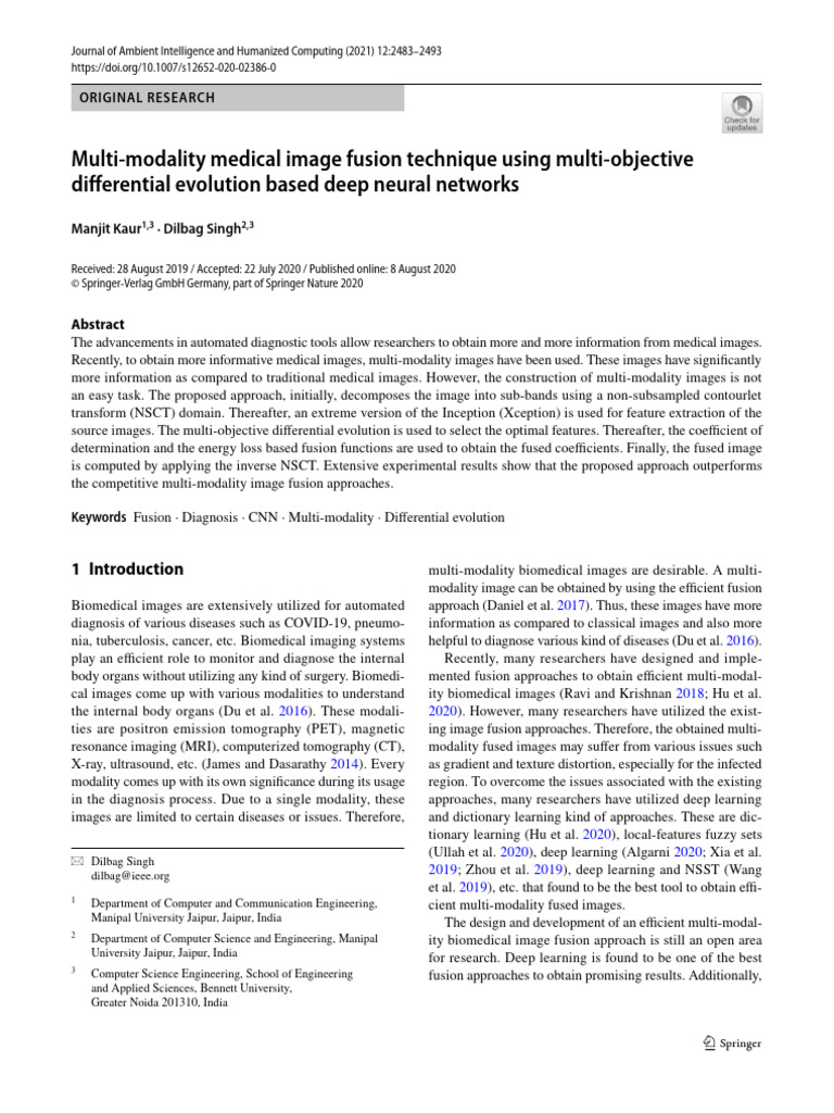 2 - Multi Modality Medical Image Fusion Technique Using Multi Objective Differential Evolution ...