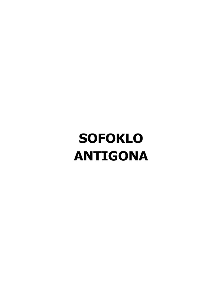 Sofoklo - Antigona | PDF