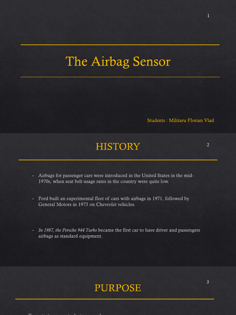 Airbag Sensors: A Safety Evolution | PDF