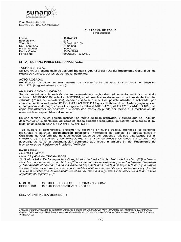 Esquela de Tacha | PDF