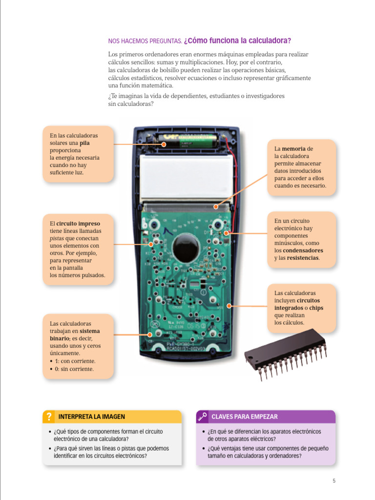 Tecnología Serie Construye Como Funciona Una Calculadora | PDF ...