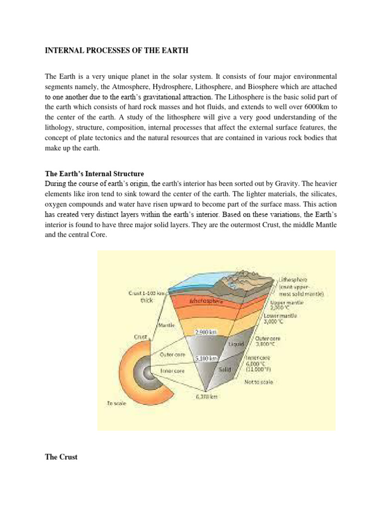Earth's Internal Processes Explained | PDF | Magma | Igneous Rock