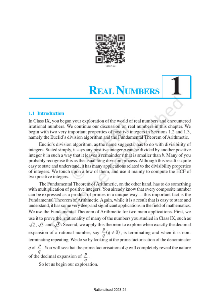 Class 10 Maths Ncert Book 2024-2025 | PDF | Factorization | Prime Number