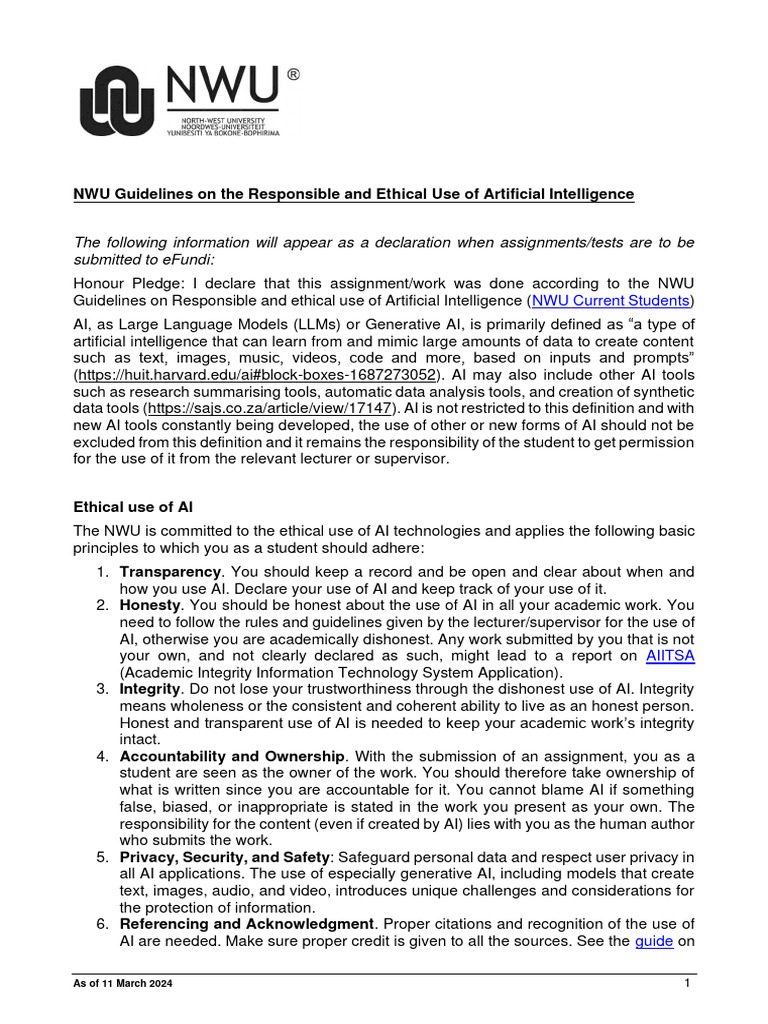 NWU Guidelines Responsible Ethical Artificial Intelligence 13.03.24 ...