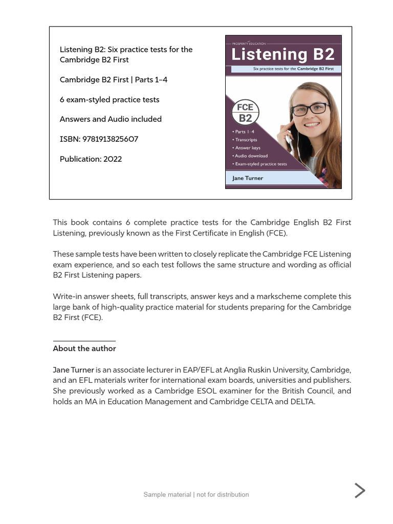 Cambridge b2 Listening | PDF