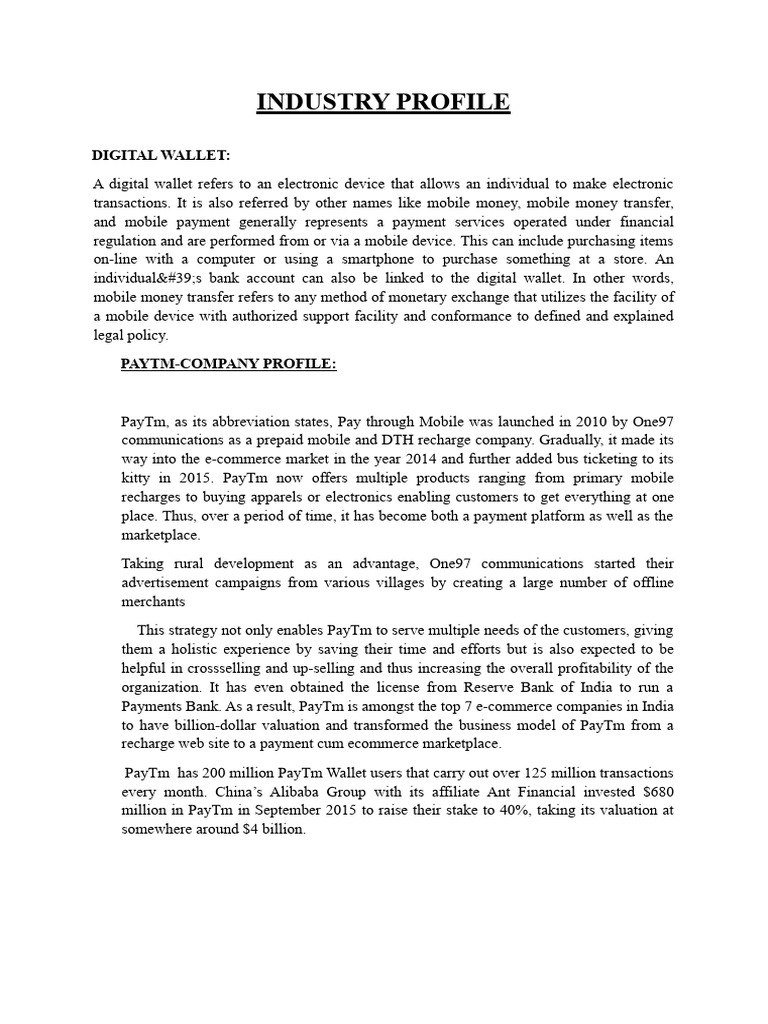 Industry Profile | PDF