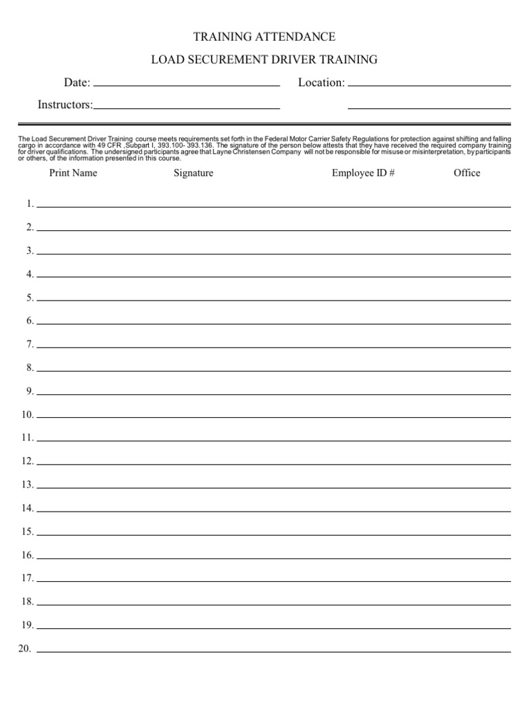 Load Securement Driver Sign in | PDF