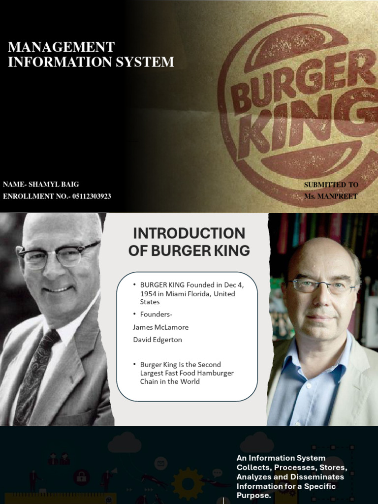 Information System of Burger King | PDF | Point Of Sale | Information