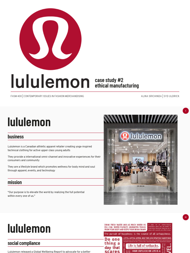 Lululemon Case Study | PDF | Corporate Social Responsibility | Textiles