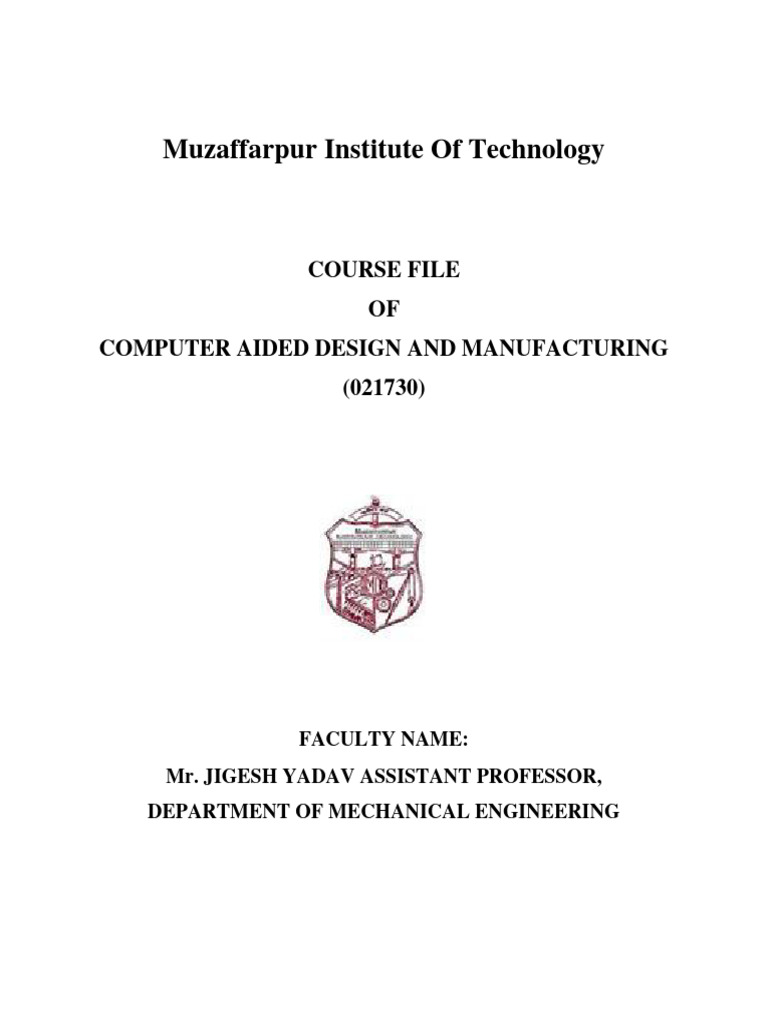 Cad Cam 1 | PDF | Engineering | Computer Aided Design