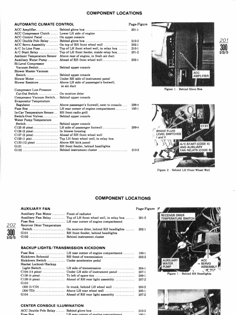 Mercedes - 300CD - 80 - 300 Electrical Component Locations | PDF