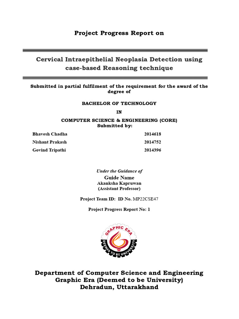 Progress Report | PDF | Cervical Cancer | Diseases And Disorders Progress Report | PDF | Cervical Cancer | Diseases And Disorders