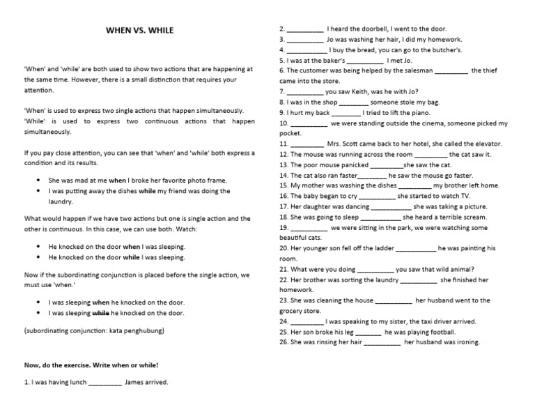 Kelas 8 - When VS While | PDF