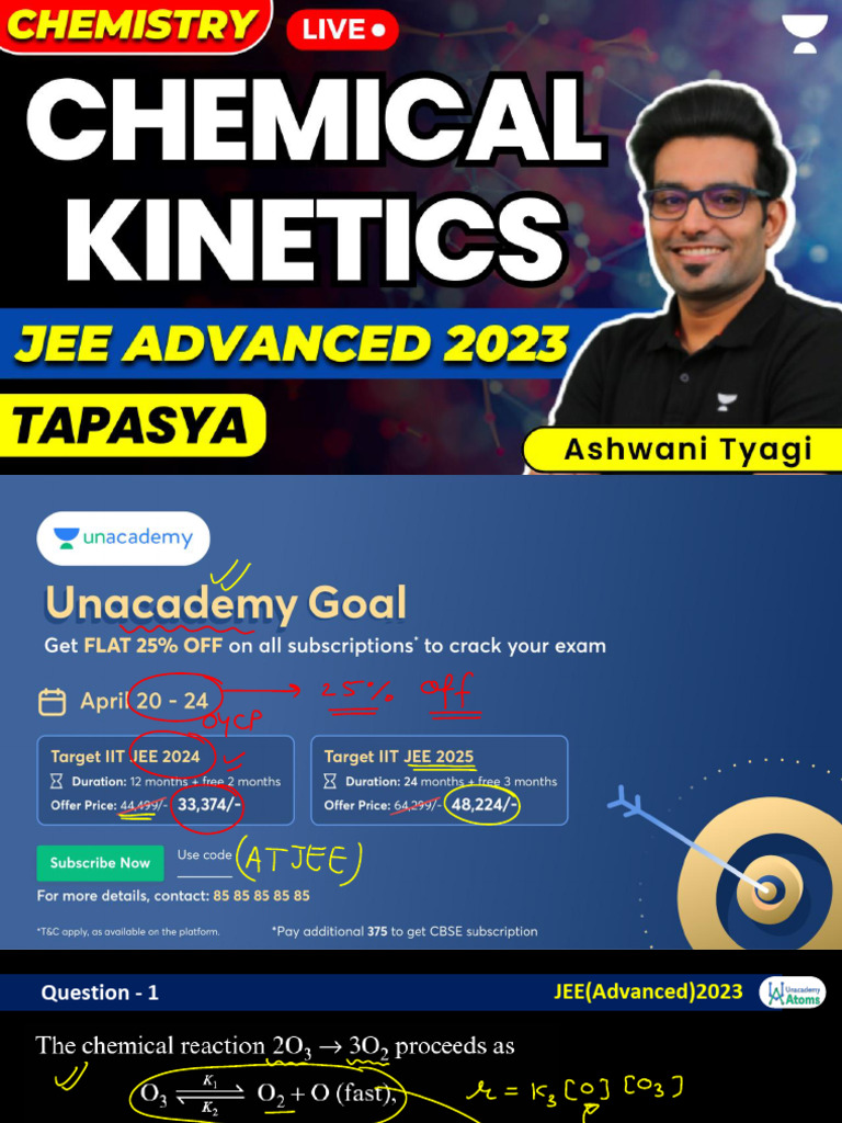 Chemical Kinetics For JEE Advanced-2023 - 230426 - 111535 | PDF | Teaching Methods & Materials ...