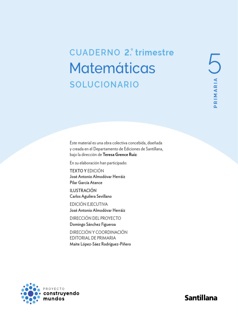 Soluc Cuad Matemáticas 5-2 CM 2 | PDF | Números | Matemática Elemental