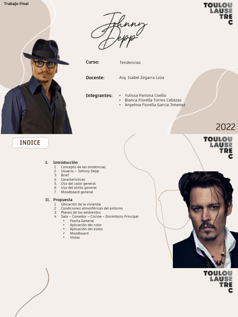 EJEMPLO - expo 28Johnny Depp - Grupo 03 | PDF | Color | Johnny Depp