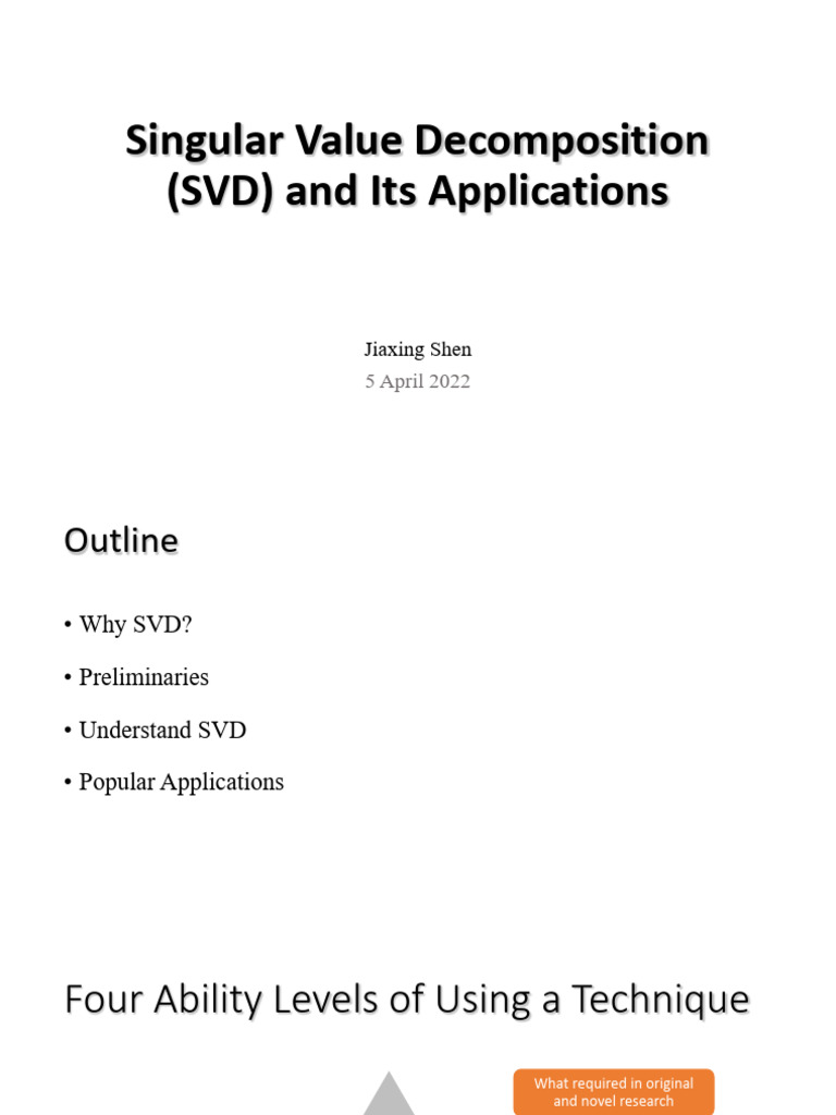 SVD Tutorial 2022 | PDF | Matrix (Mathematics) | Principal Component Analysis