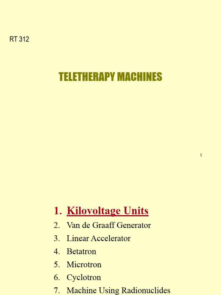 Teletherapy Machines | PDF | Particle Accelerator | Electron