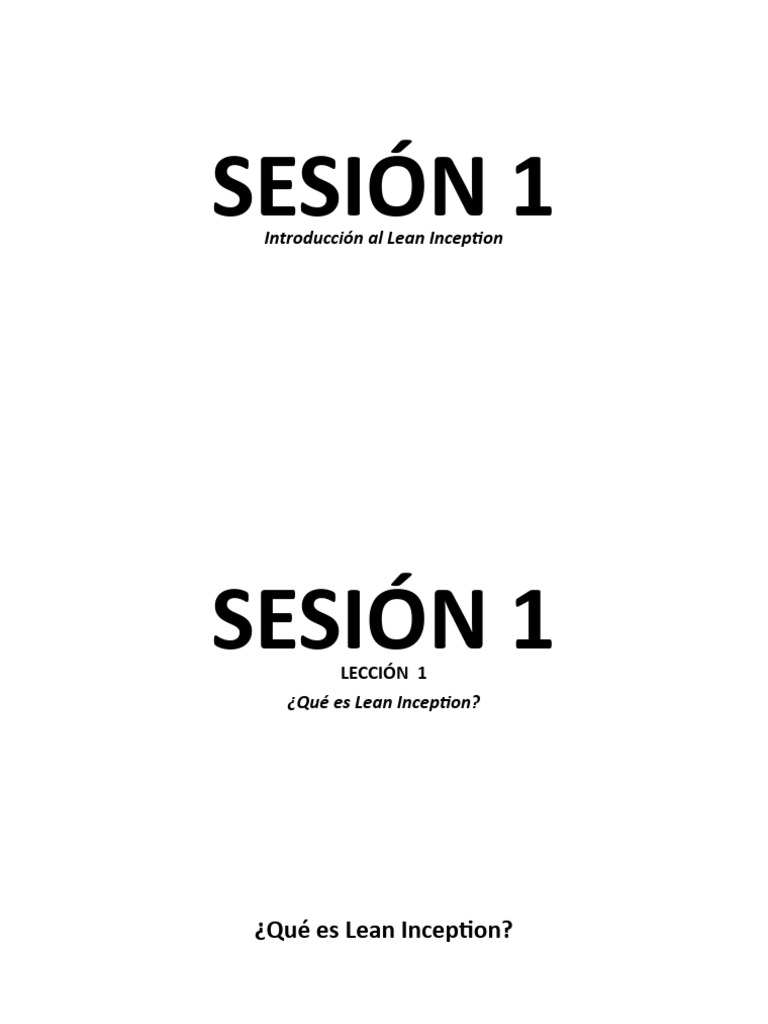 S1L1-L5 - Lean Inception | PDF | El pensamiento de diseño | Diseño