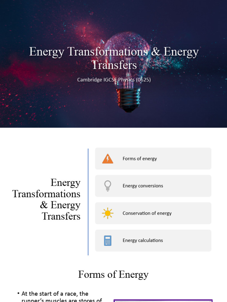 Energy Transformations & Energy Transfers | PDF | Kinetic Energy | Nature