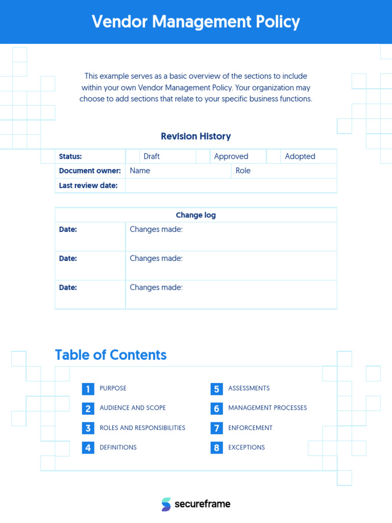 Vendor Management Policy Overview | PDF | Information Security ...