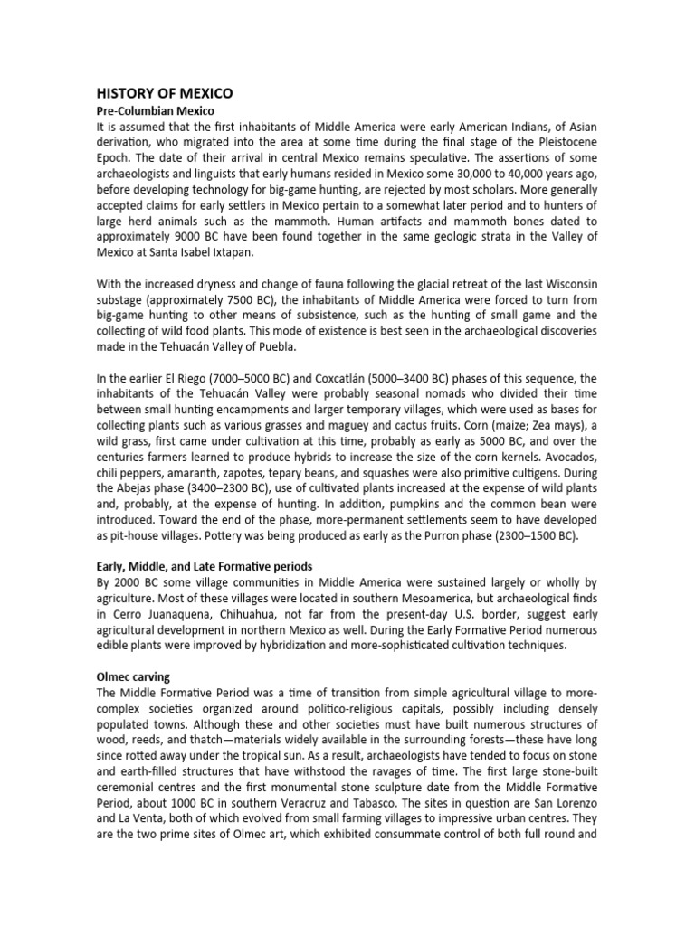 HISTORY OF MEXICO | PDF | New Spain | Mexico