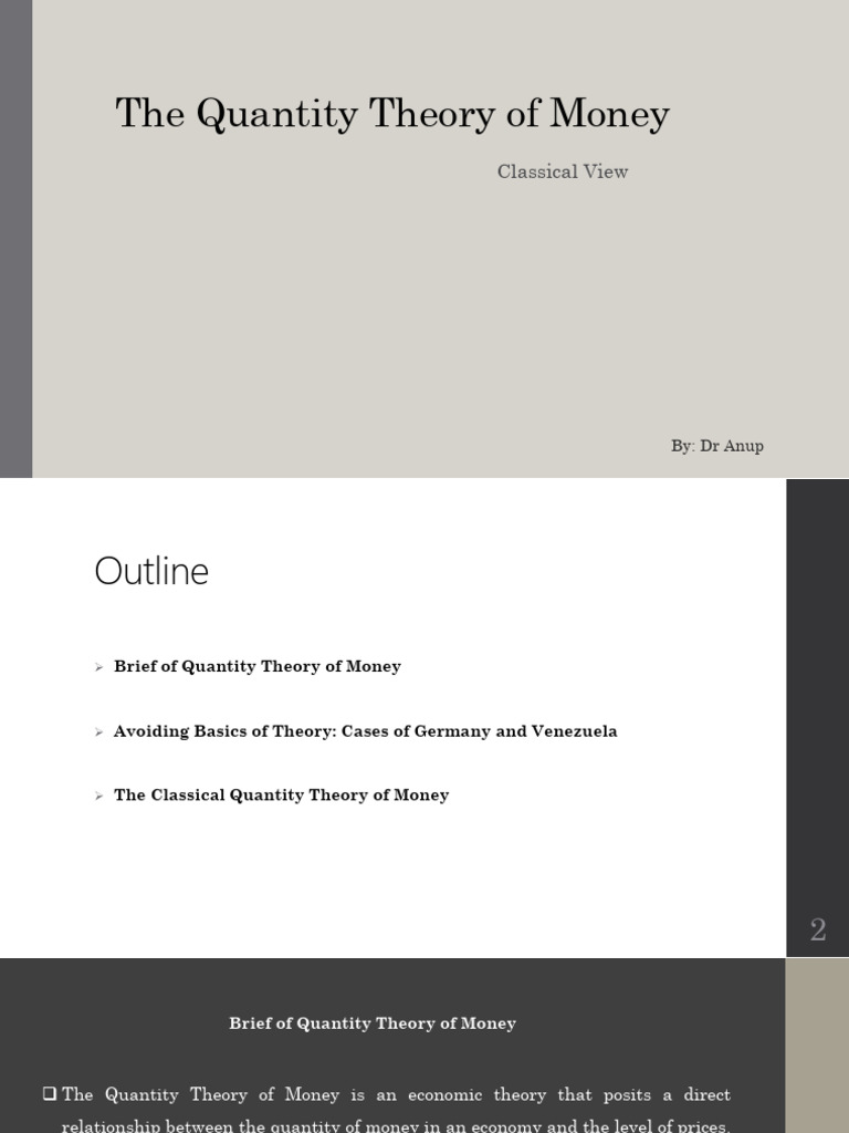 LT 11_ Module 3 The Quantity Theory of Money_Classical | PDF ...