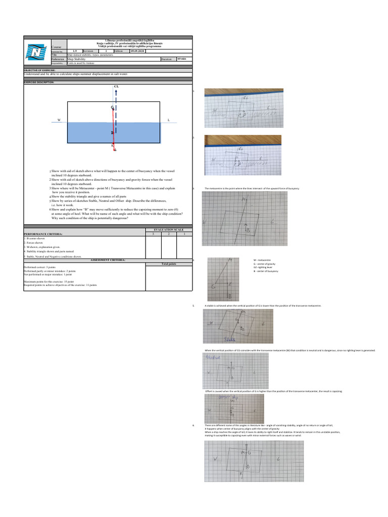 1.9 Ship Statical Stability, Types, Parameters. (Ulme) | PDF | Shipping