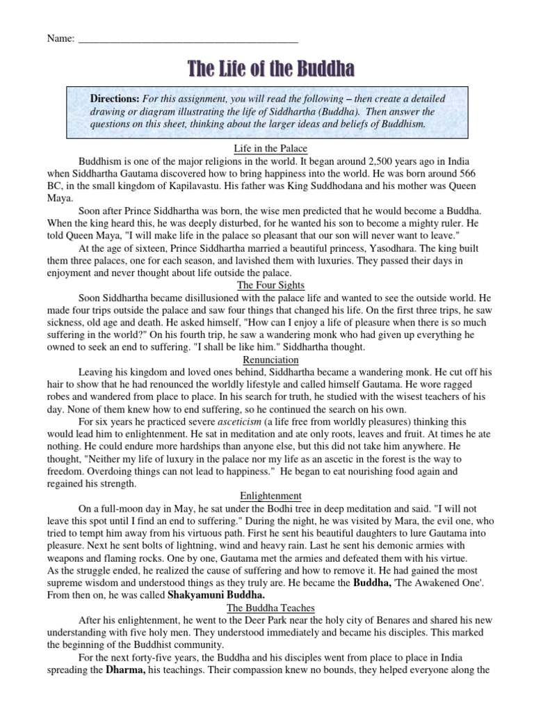 Siddhartha Gautama: Life and Teachings | PDF | Buddhahood | Eastern ...