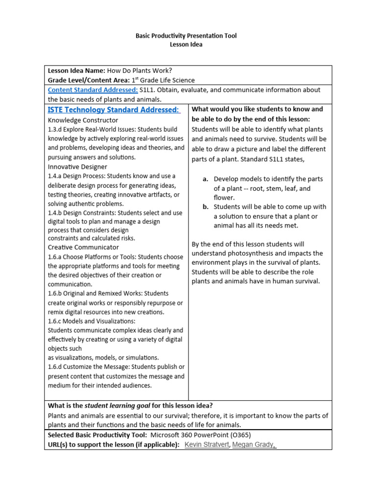 Bpts Basic Productivity Tools Lesson Idea - Lily Revised | PDF | Learning | Microsoft Power Point