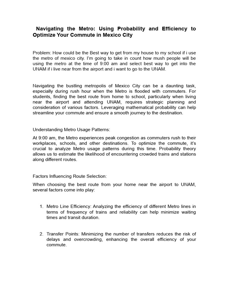 Task 1 Can mathematicians really predict the future | PDF | Commuting ... Task 1 Can mathematicians really predict the future | PDF | Commuting ...