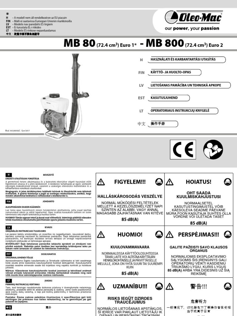 Hasznalati útmutató-MB800 | PDF