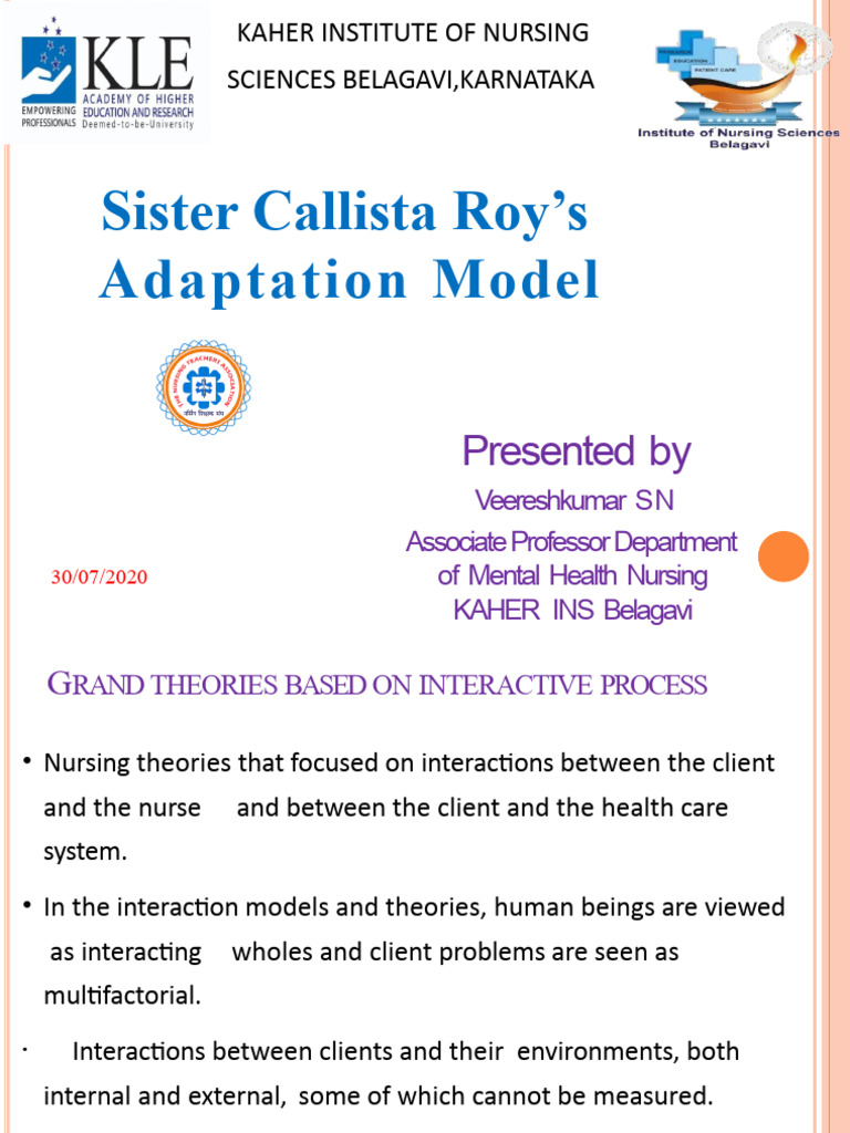 Roy's Adaptation Model | Download Free PDF | System | Nursing