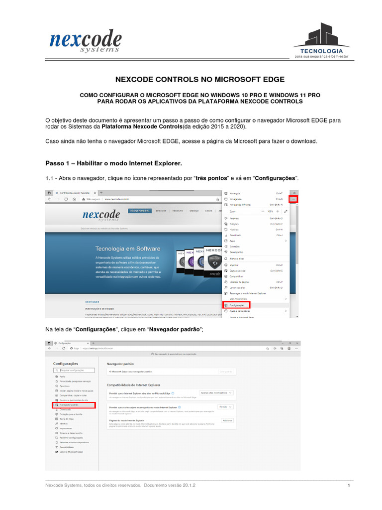 Nexcode Controls No Microsoft Edge (Completo) | Download grátis PDF | Microsoft Windows ...