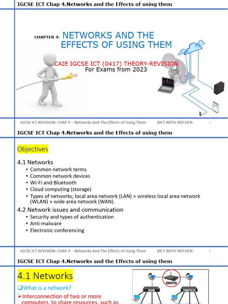 IGCSE ICT Chapter 4 - NETWORKS AND THE EFFECTS OF USING THEM | PDF | Computer Network | Network ...