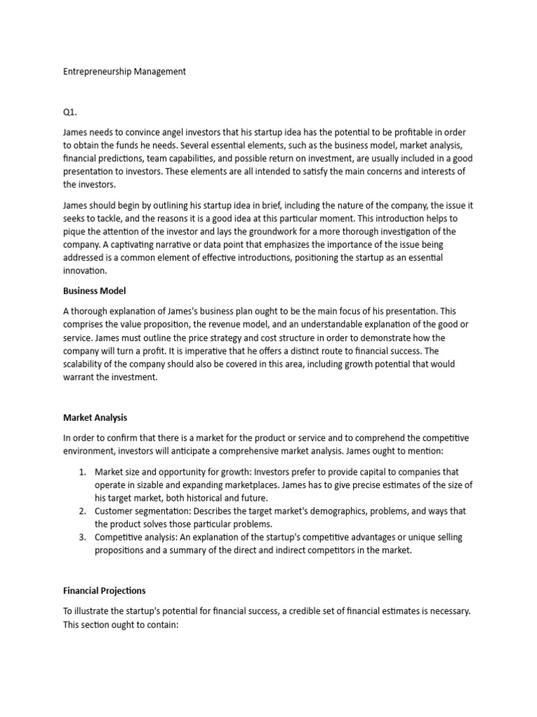 Entrepreneurship Management Pdf Entrepreneurship Startup Company